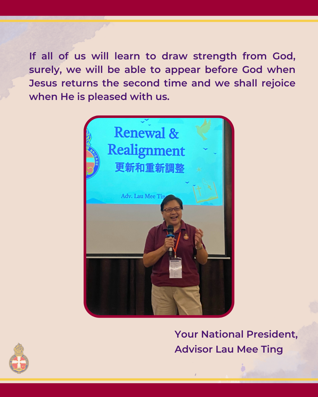 President’s Message: Feb 2023 – The Girls' Brigade Malaysia